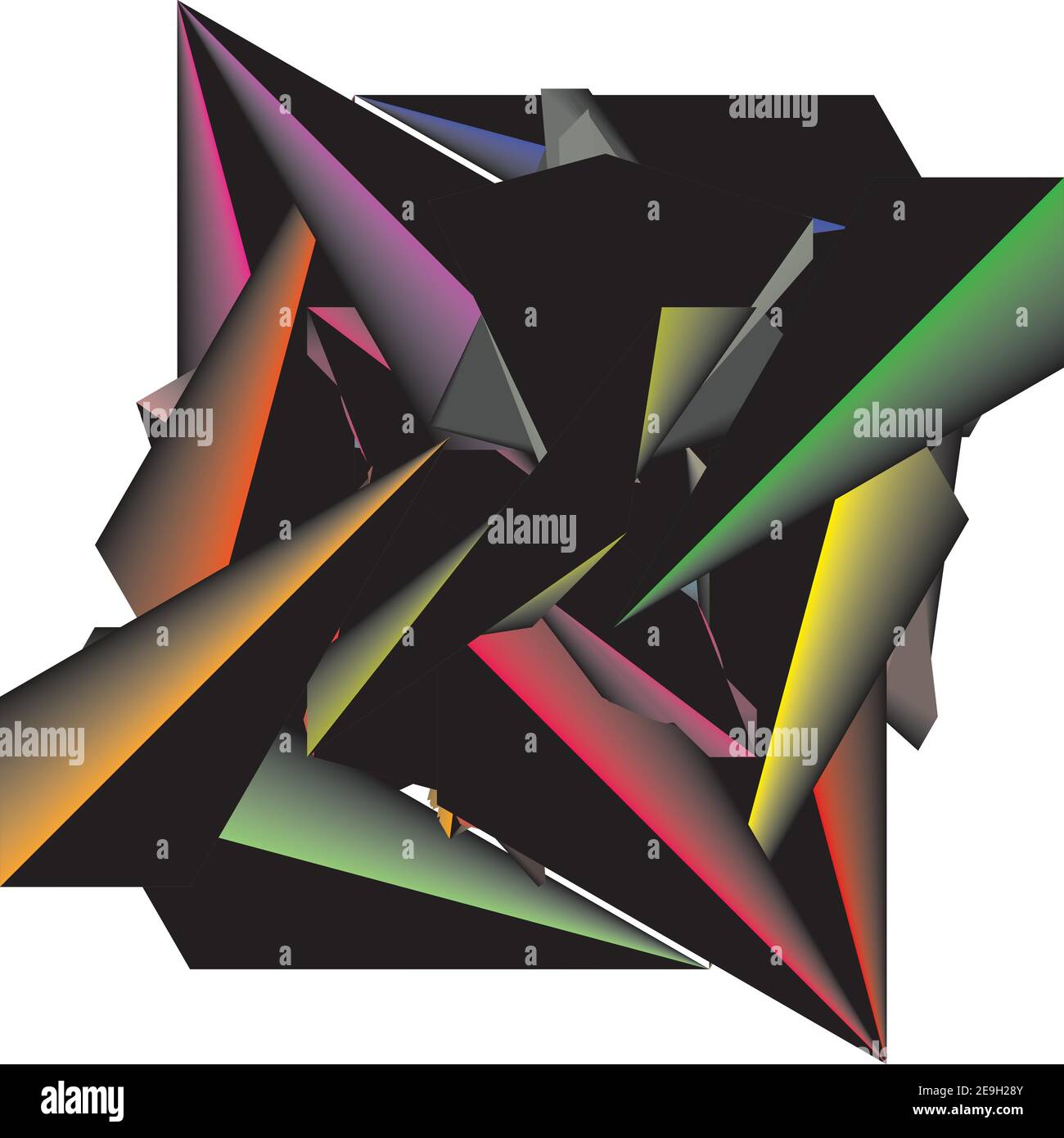 black to color swatches blended triangle game on transparent background ...