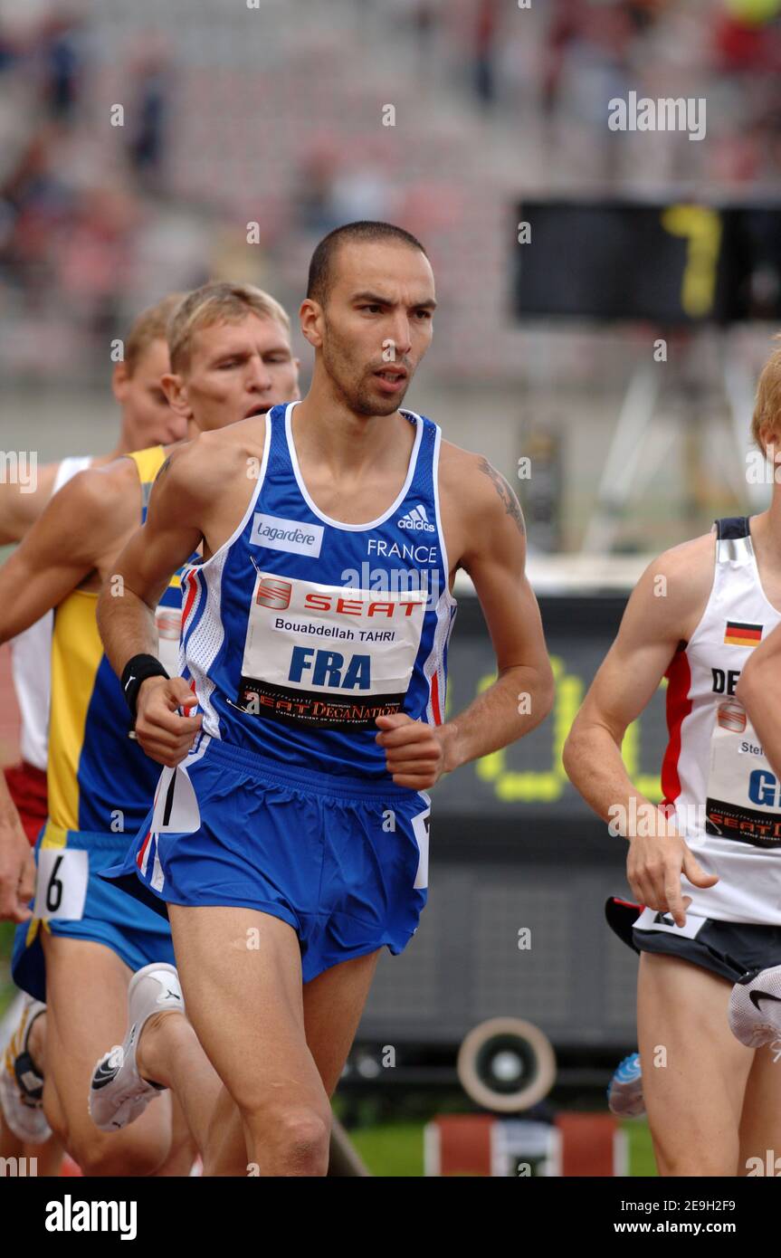 France's Bouabdellah Tahri competes on Men's 3000m Steeplechase of the ...