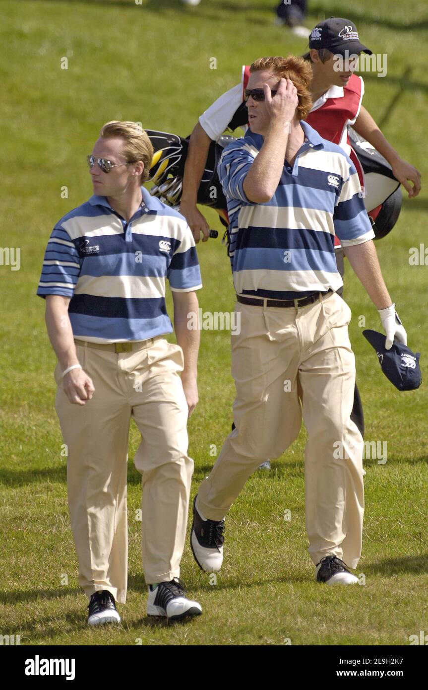 Ronan Keating and Damien Lewis attends the AllStars Golf Tournament in ...