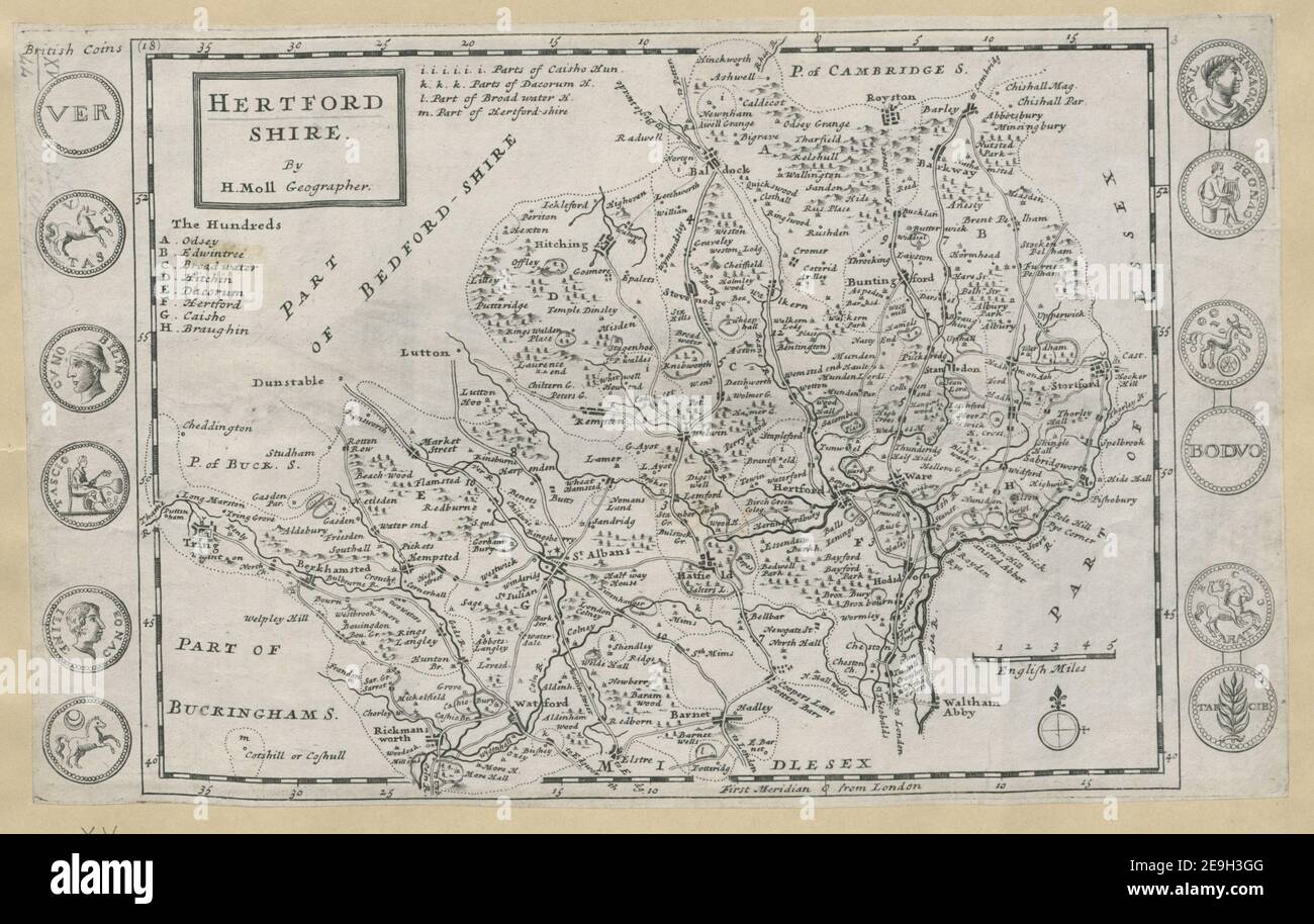 Map of hertford hi-res stock photography and images - Alamy