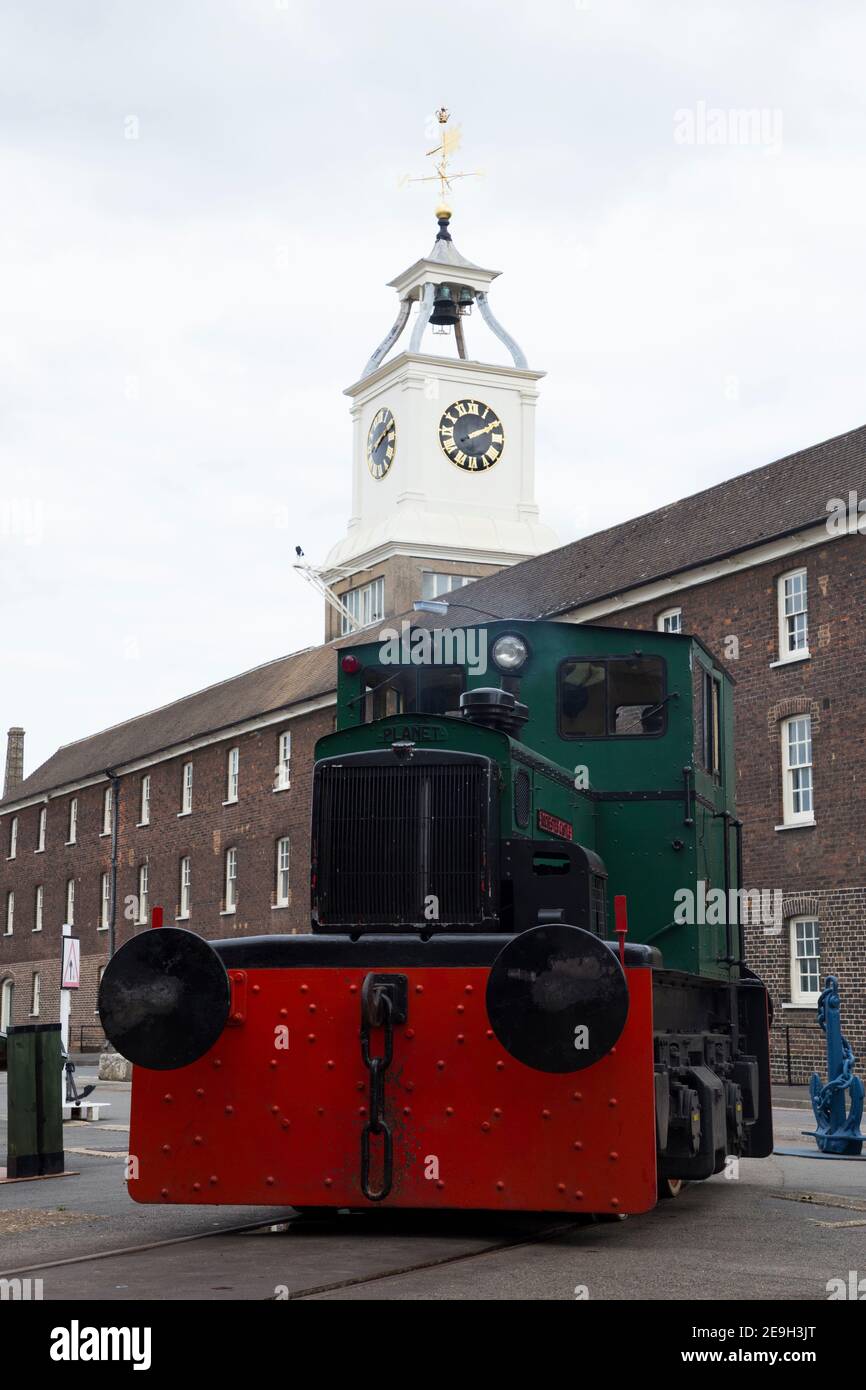 Diesel locomotive train engine named Rochester Castle in front of the ...