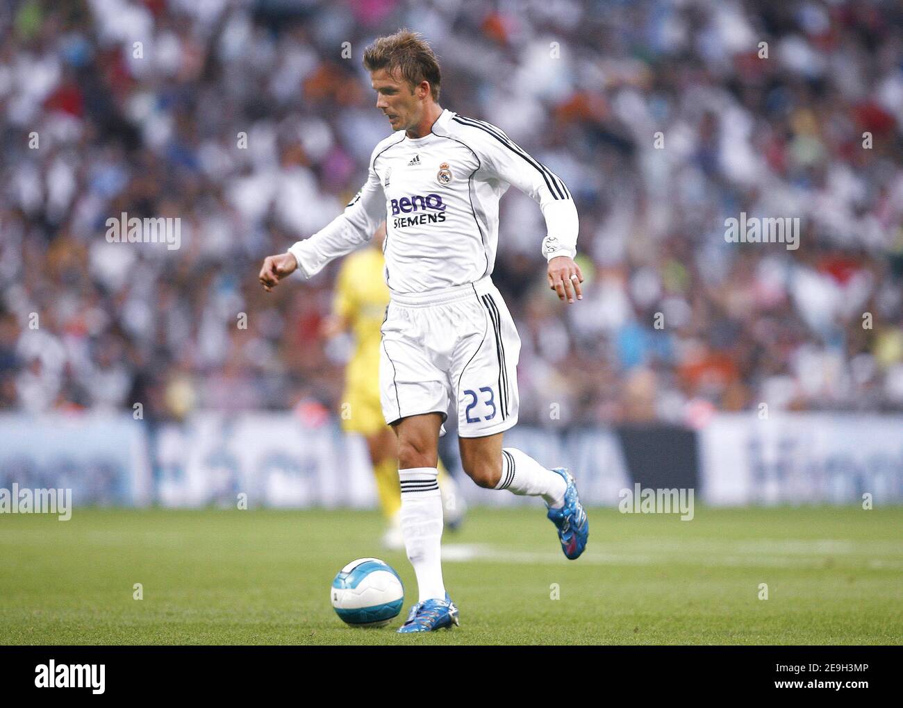 Real Madrid's David Beckham in action during the Spanish League ...