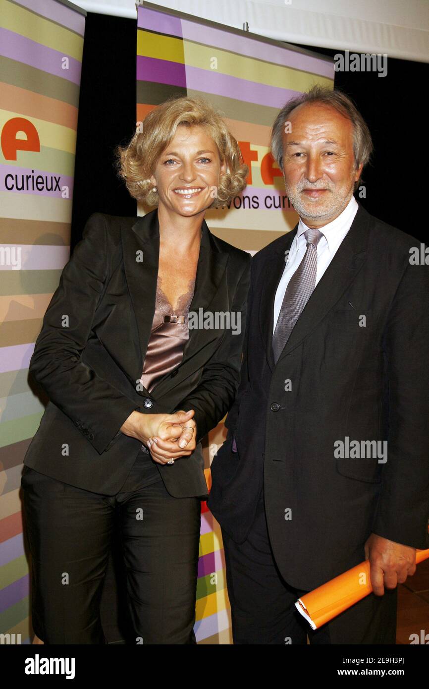 French-German TV channel ARTE president Jerome Clement and Annette ...