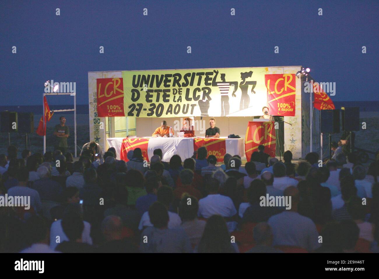Leader of LCR (Ligue Communiste Revolutionnaire) Olivier Besancenot ...