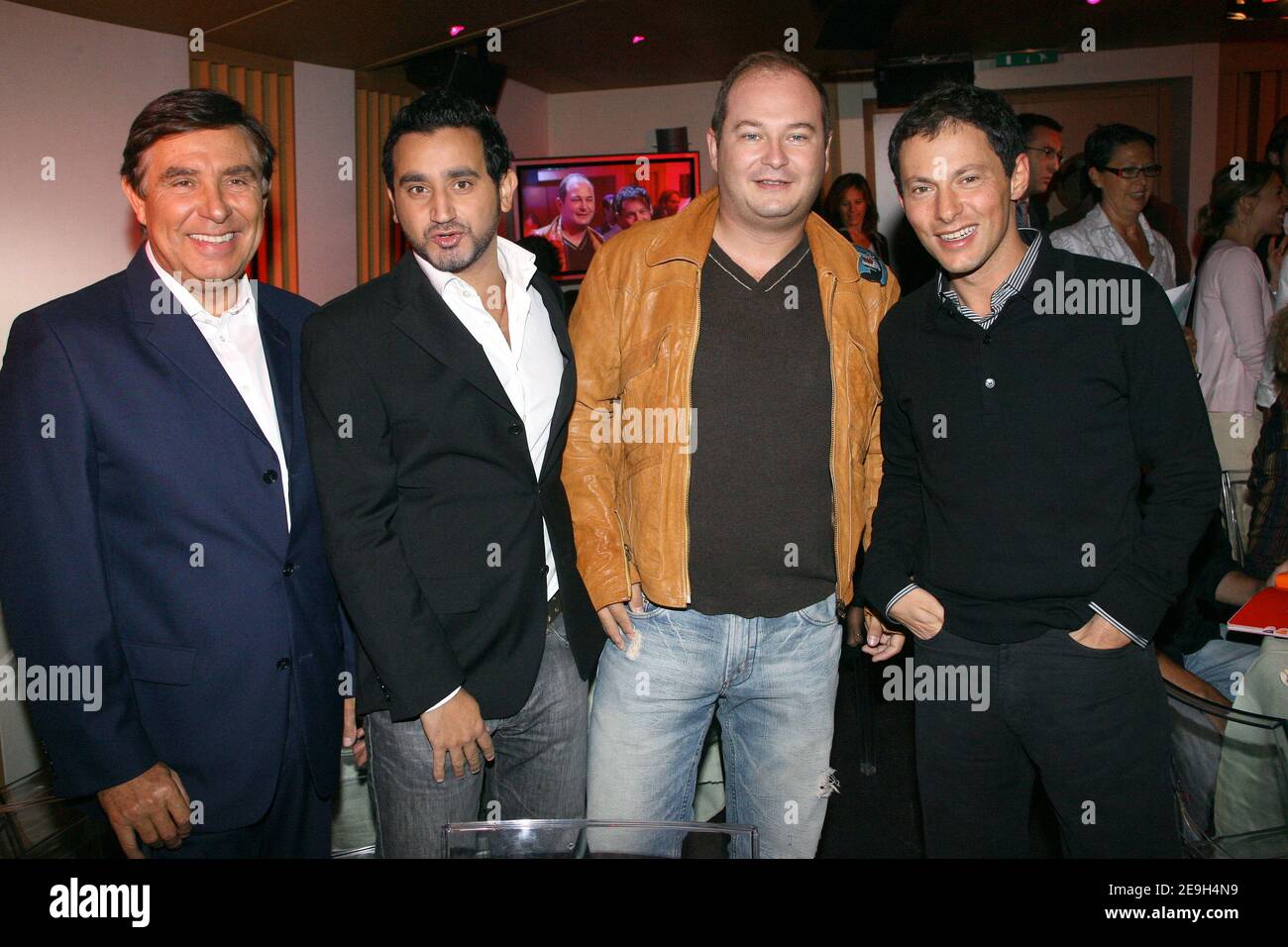 Jean-Pierre Foucault, Cyril Hanouna, Sebastien Cauet and Marc-Olivier ...