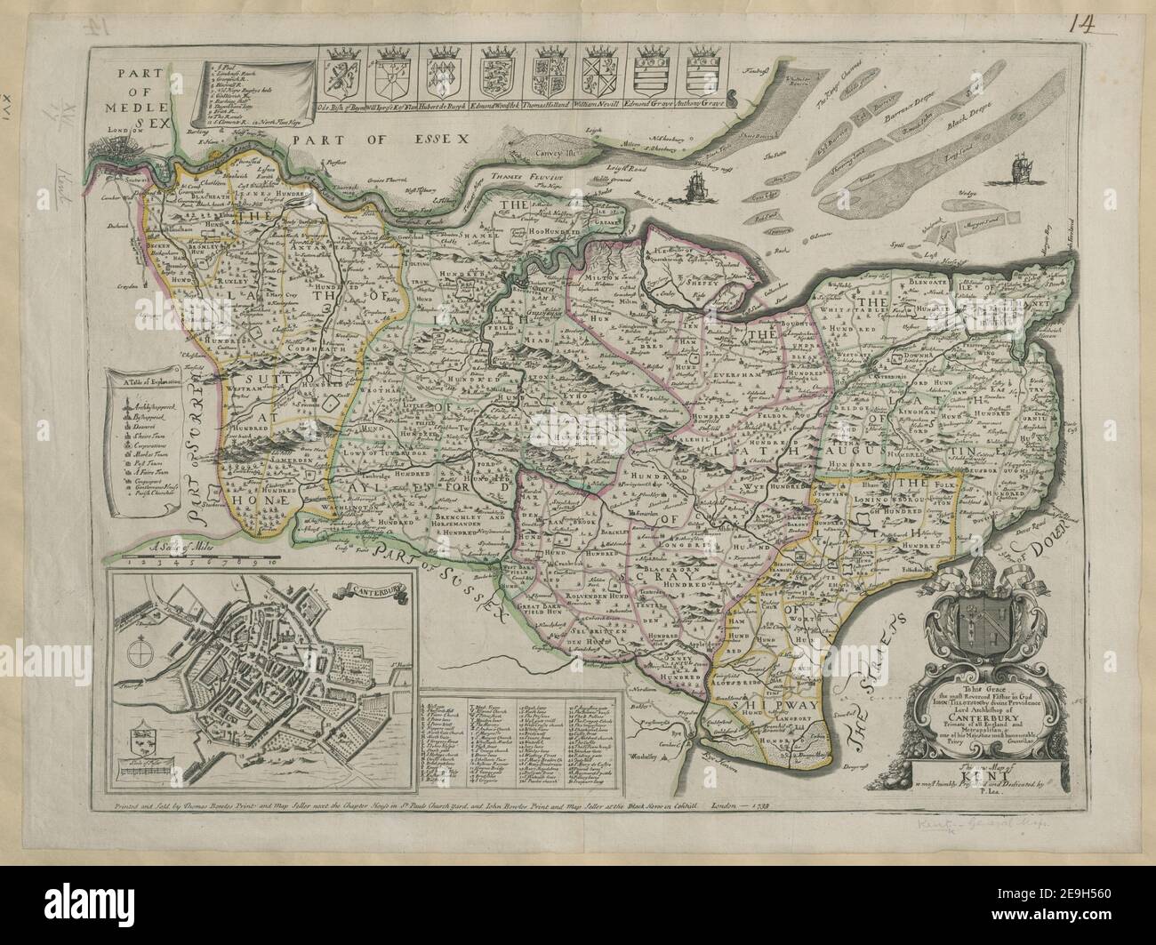 Copperplate map london st pauls hi-res stock photography and images - Alamy