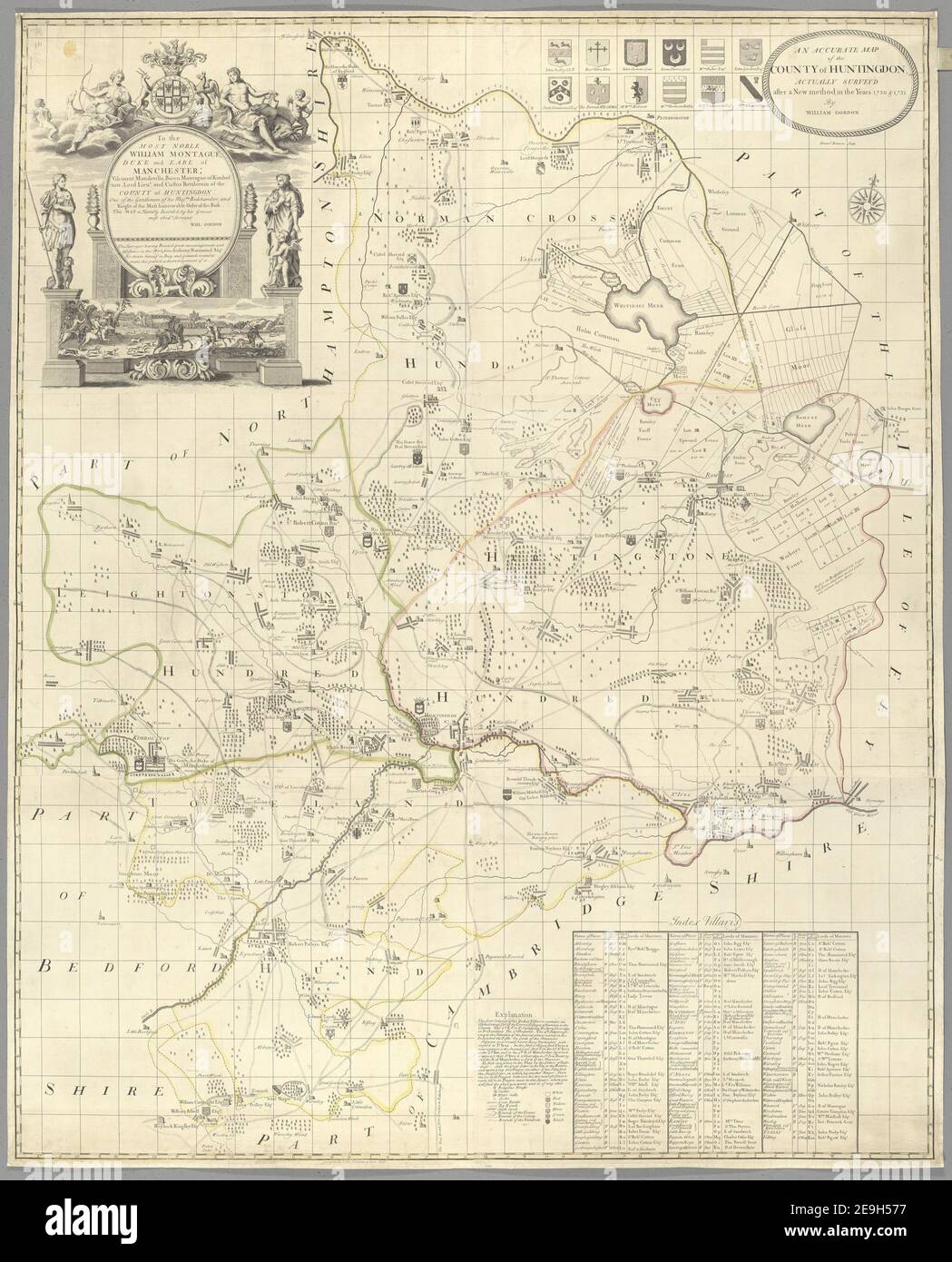Map of huntingdonshire date hi-res stock photography and images - Alamy