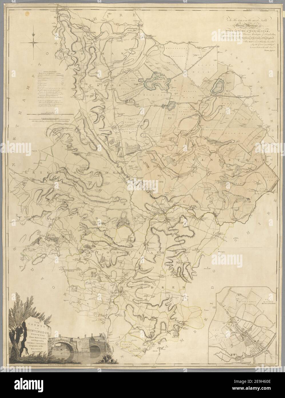 Huntingdon map hi-res stock photography and images - Alamy