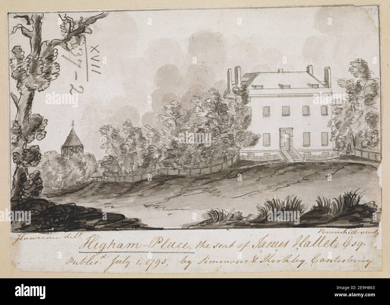Higham Place the seat of James Hallet Esq. Author Ravenhill 17.37.2 ...