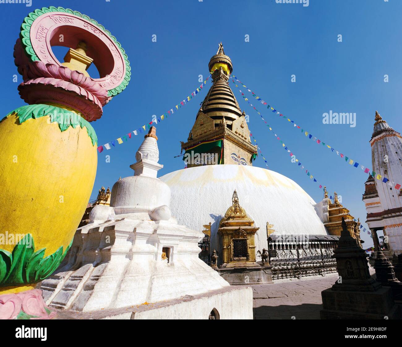 swayambhunath stupa - Kathmandu - Nepal Stock Photo - Alamy