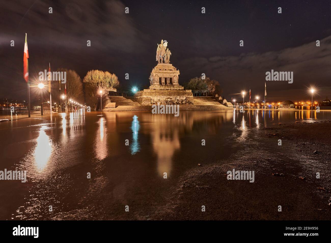 Koblenz, Germany. 04th Feb, 2021. The German Corner with the equestrian ...