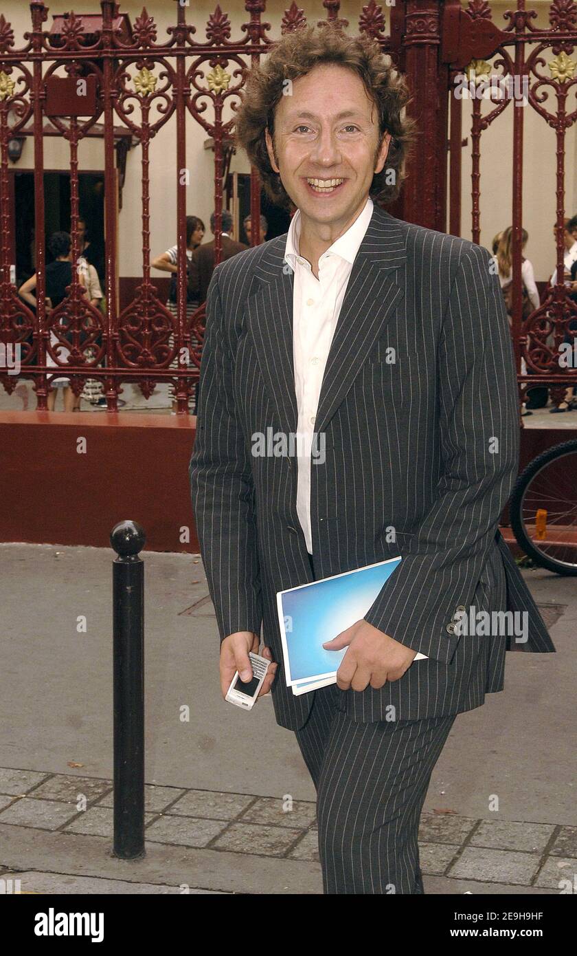 Stephane Bern arrives at the France Television annual press conference ...