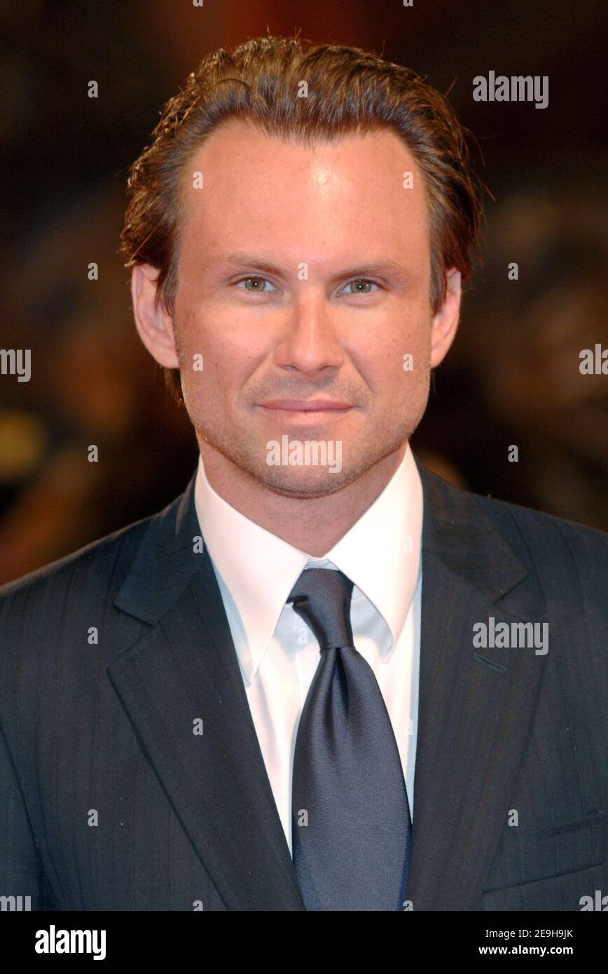 US actor and cast member Christian Slater poses upon arrival to the ...
