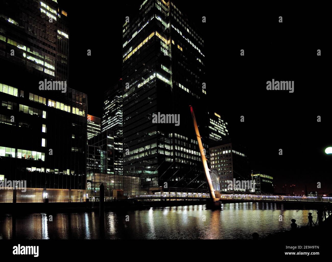 View To The South Quay Footbridge At South Dock In Front Of The ...