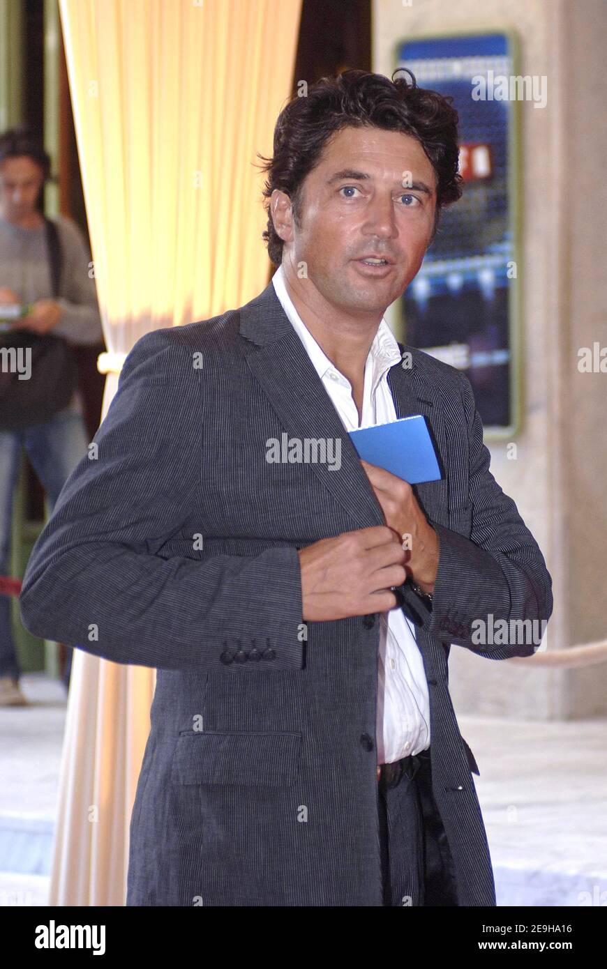 Bruno Madinier arrives at the TF1 annual press conference held at the ...