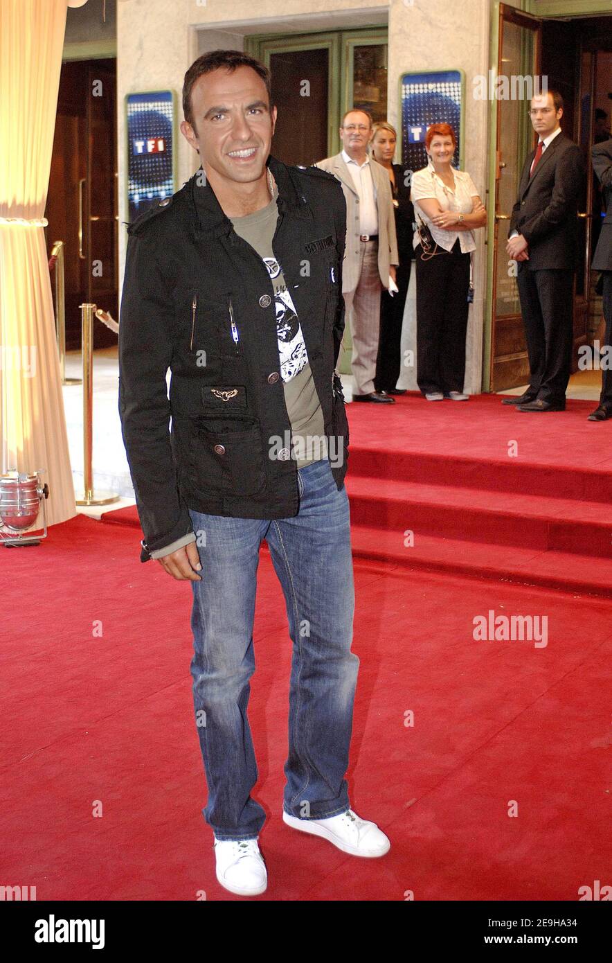 Nikos Aliagas arrives at the TF1 annual press conference held at the ...