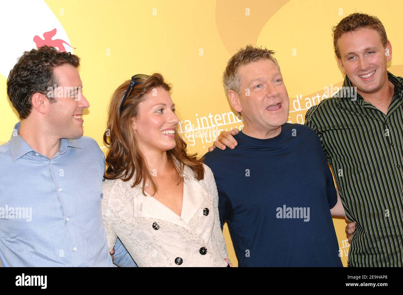 British director Kenneth Branagh poses for pictures with cast members ...