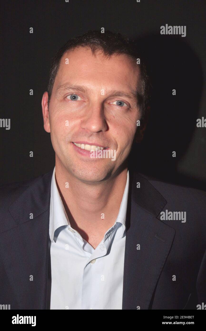 French TV presenter Thomas Hugues attends the annual press conference ...