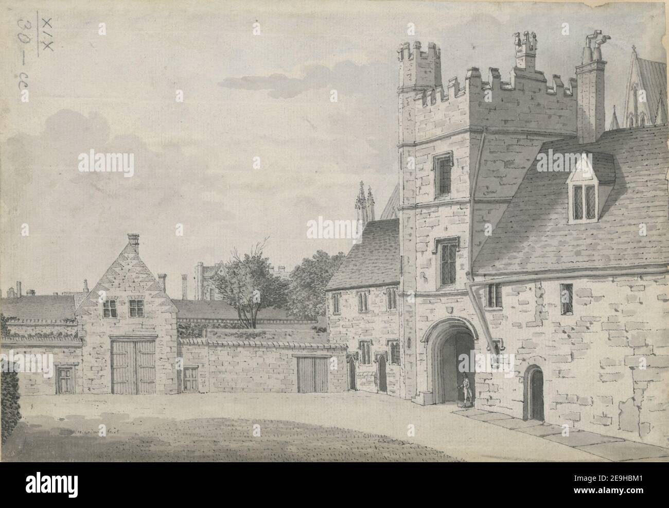 Gateway called Wolsey's tower & ancient part of the Courtyard of the ...