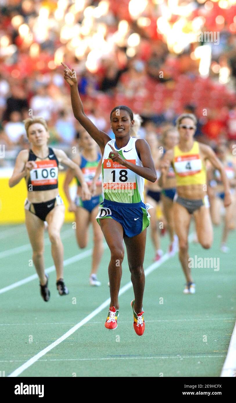 Bahrain's Maryam Yusuf Jamal wins on the 1500 meters womens at the IAAF ...