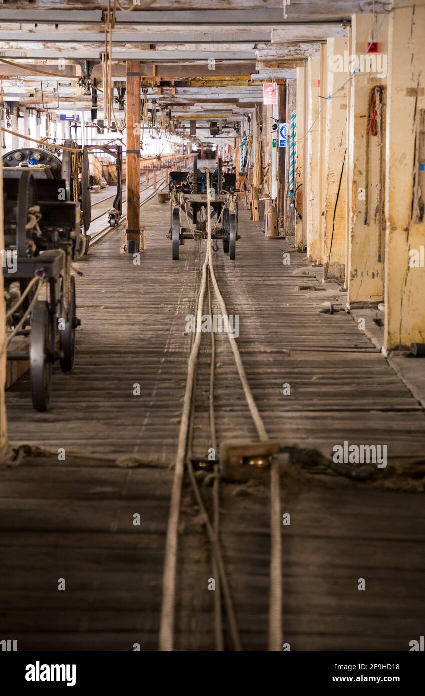 Long view inside the ropery at the Historic Dockyard / Dockyards ...