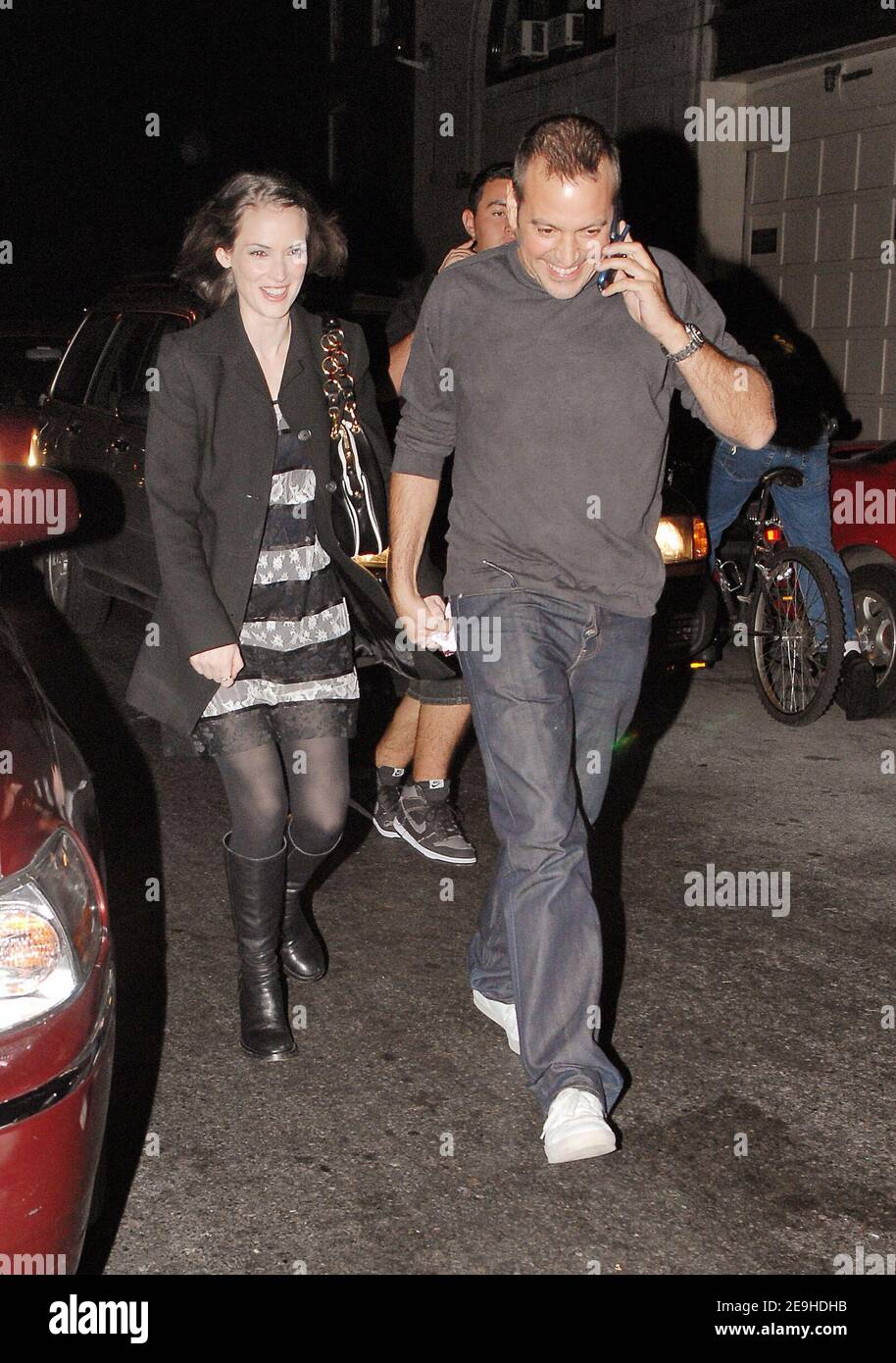 U.S actress Winona Ryder and her boyfriend outside of the N.Y State ...