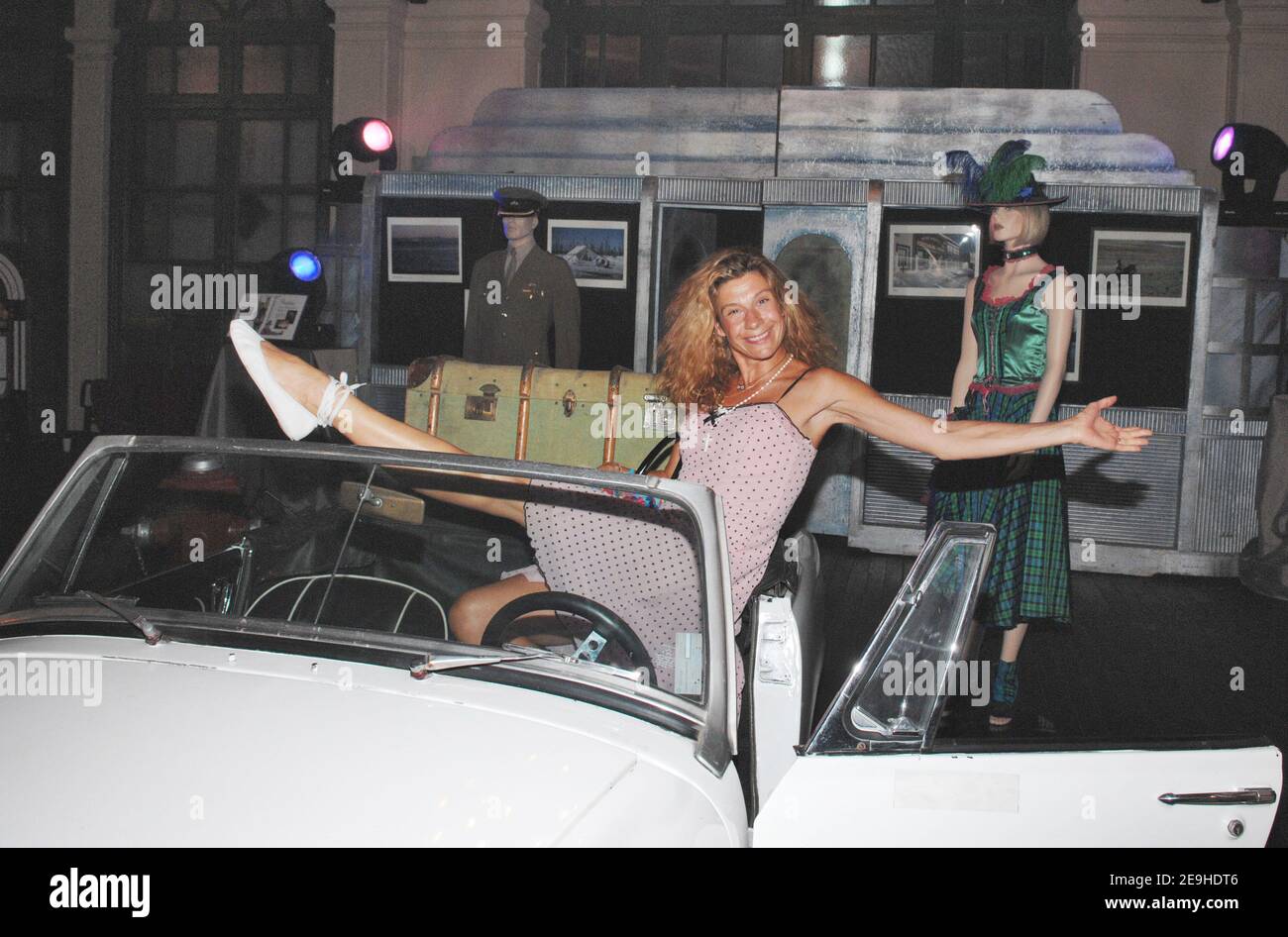 Frigide Barjot poses for pictures as she arrives to the 1000th show of ...