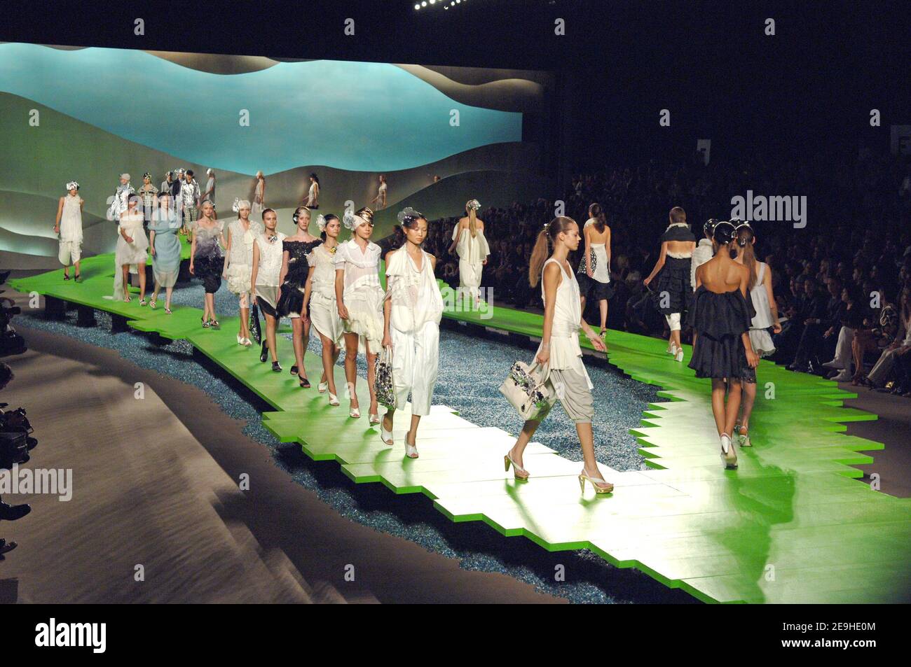 Model presents a creation of Marc Jacobs Spring 2007 Fashion Show as ...