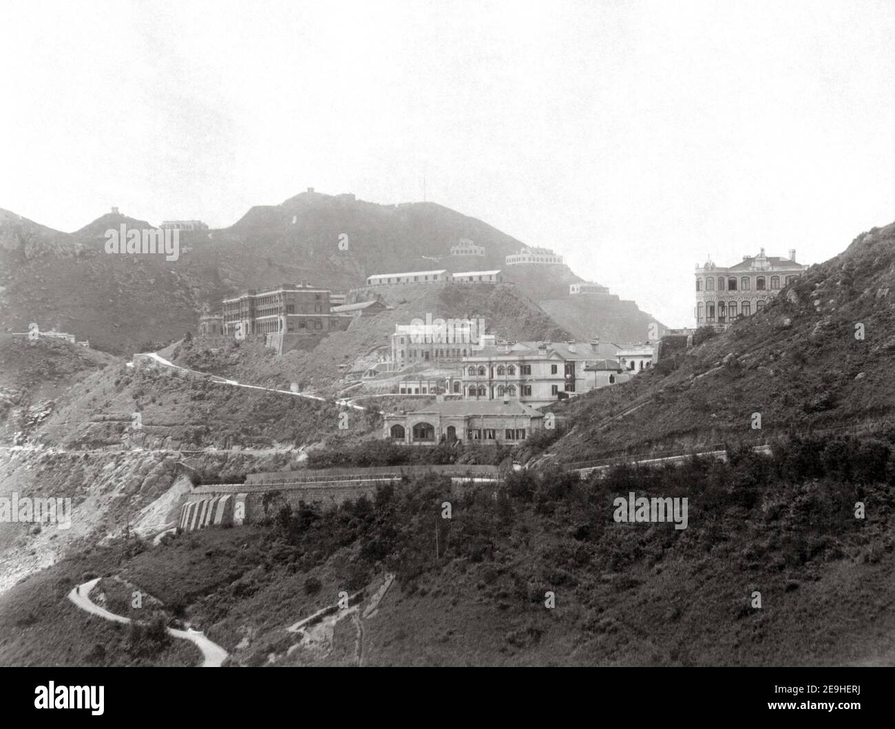 Late 19th century photograph - Houses on the Peak, Hong Kong, c.1890's ...