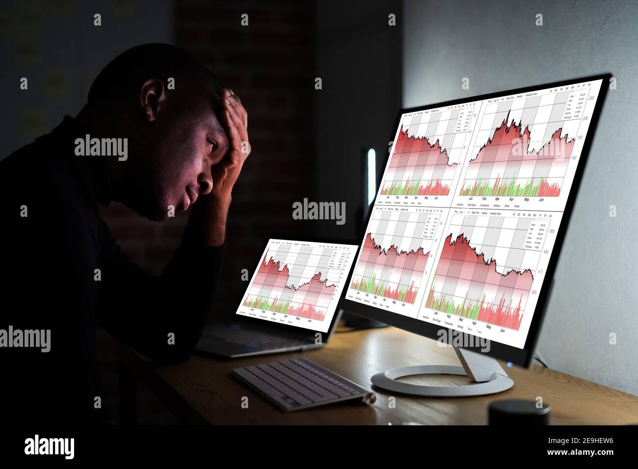 Financial Down Audit Decreasing Data Chart. Faced Insolvency Stress ...