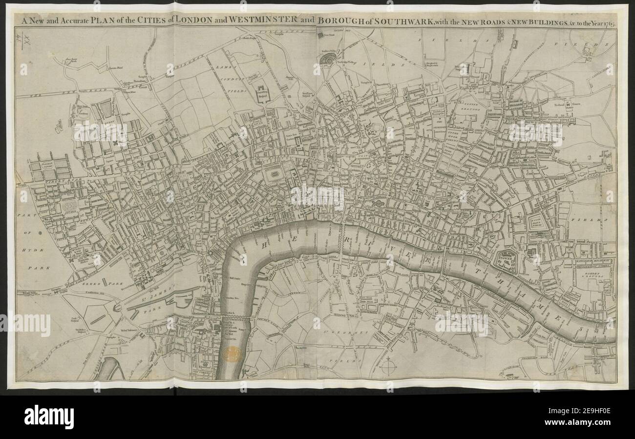 A New and Accurate PLAN of the CITIES of LONDON and WESTMINSTER and ...