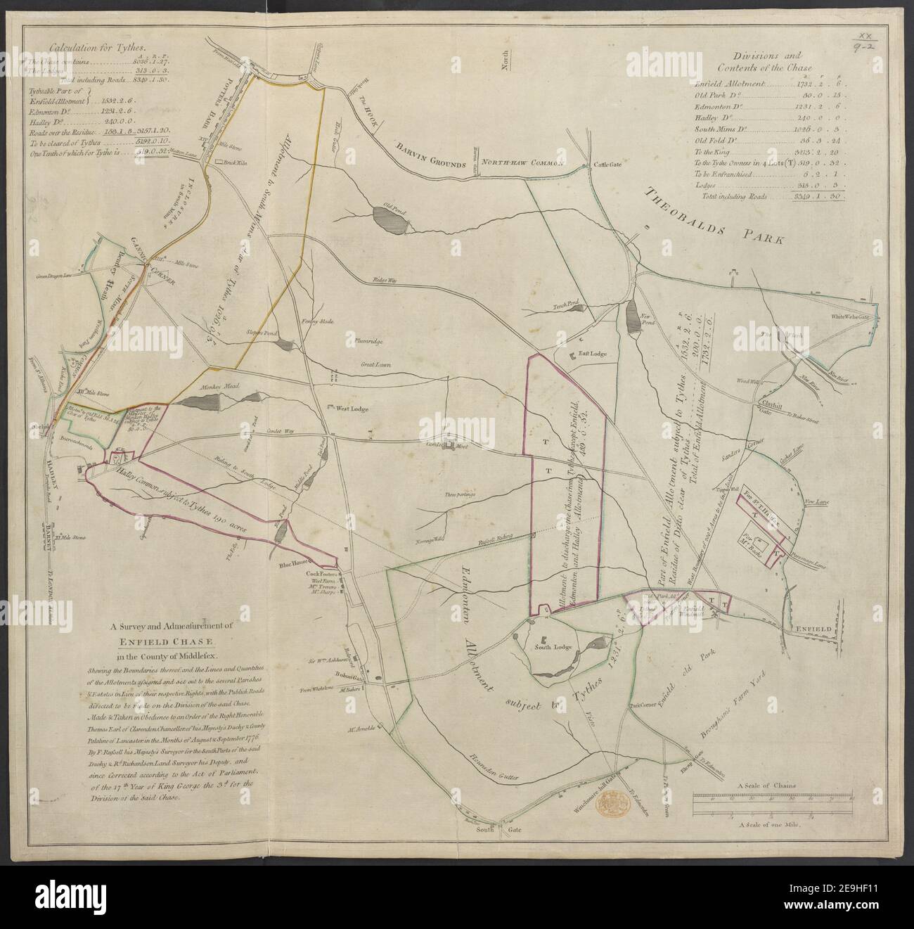 Map of enfield chase hi-res stock photography and images - Alamy