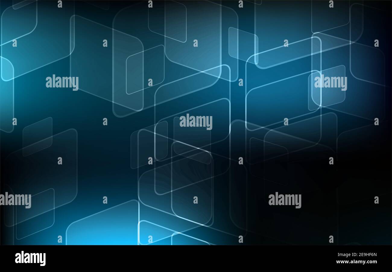 Abstract wide technology background with hexagons and gear wheels. Hi ...