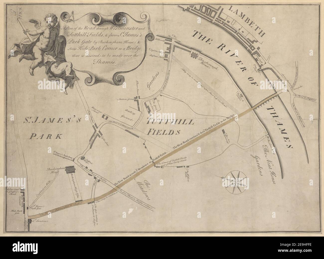 Buckingham house map hi-res stock photography and images - Alamy