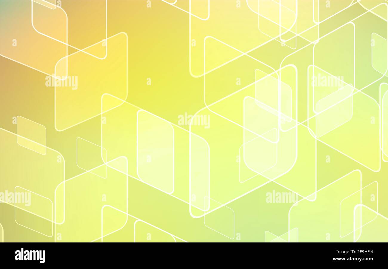 Abstract wide technology background with hexagons and gear wheels. Hi ...