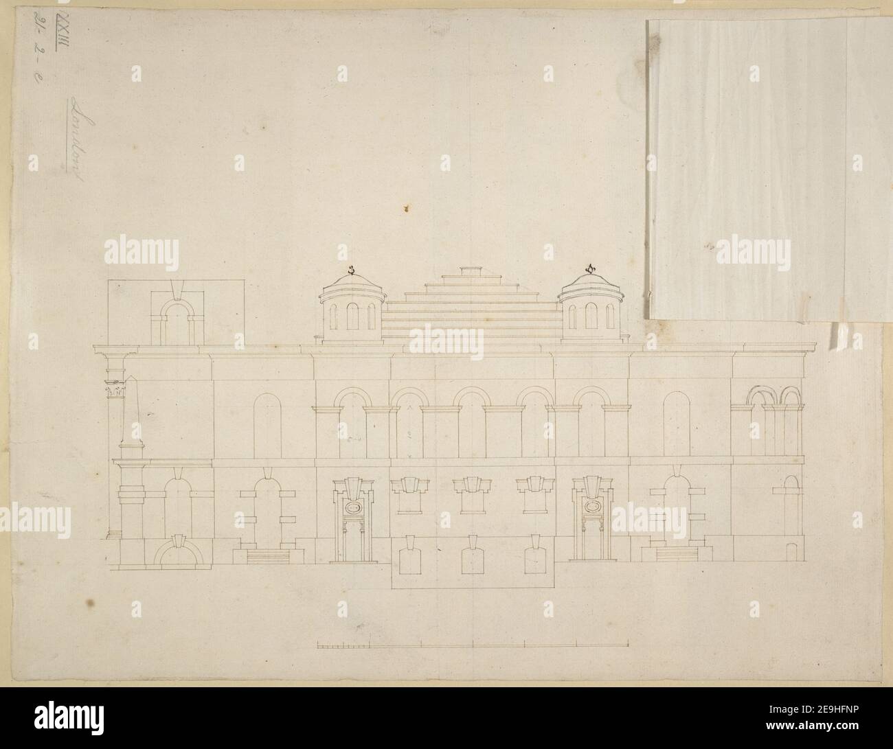Outline elevation of one of the sides of St. George in the East ...