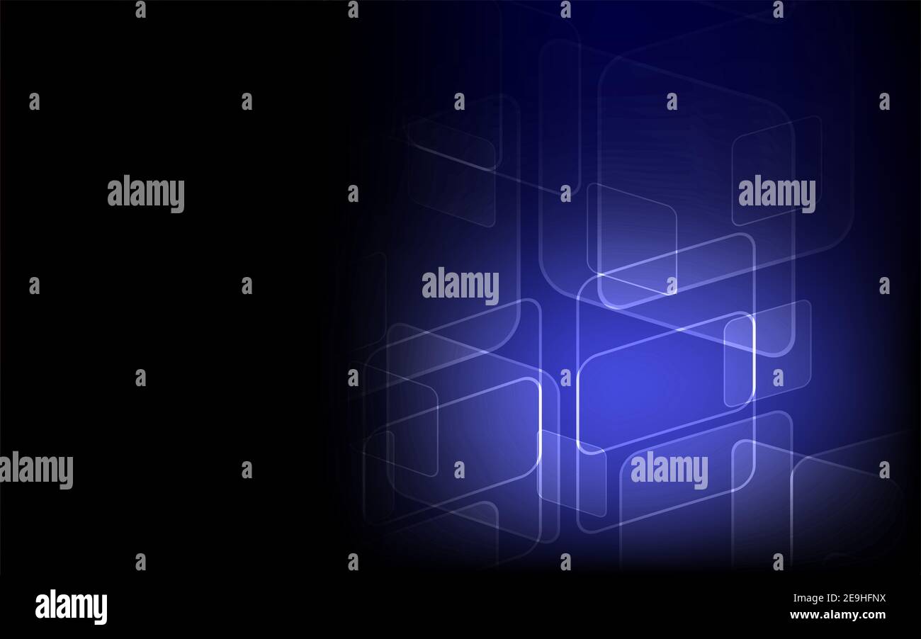 Abstract wide technology background with hexagons and gear wheels. Hi ...