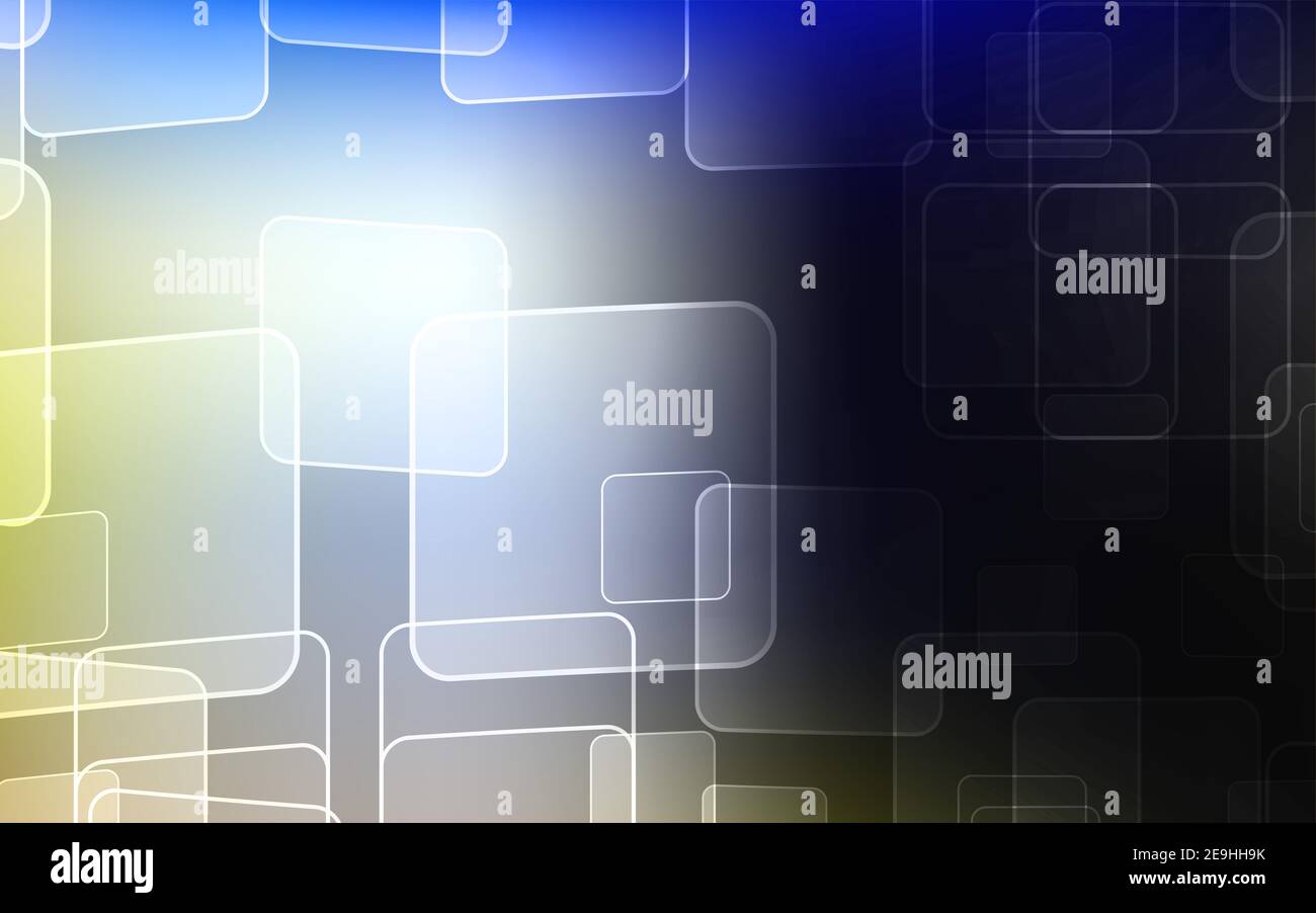 Abstract wide technology background with hexagons and gear wheels. Hi ...