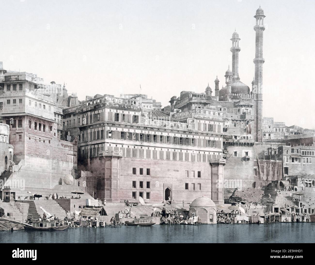 Late 19th century photograph - Ganges at Benares Varanasi, Uttar ...