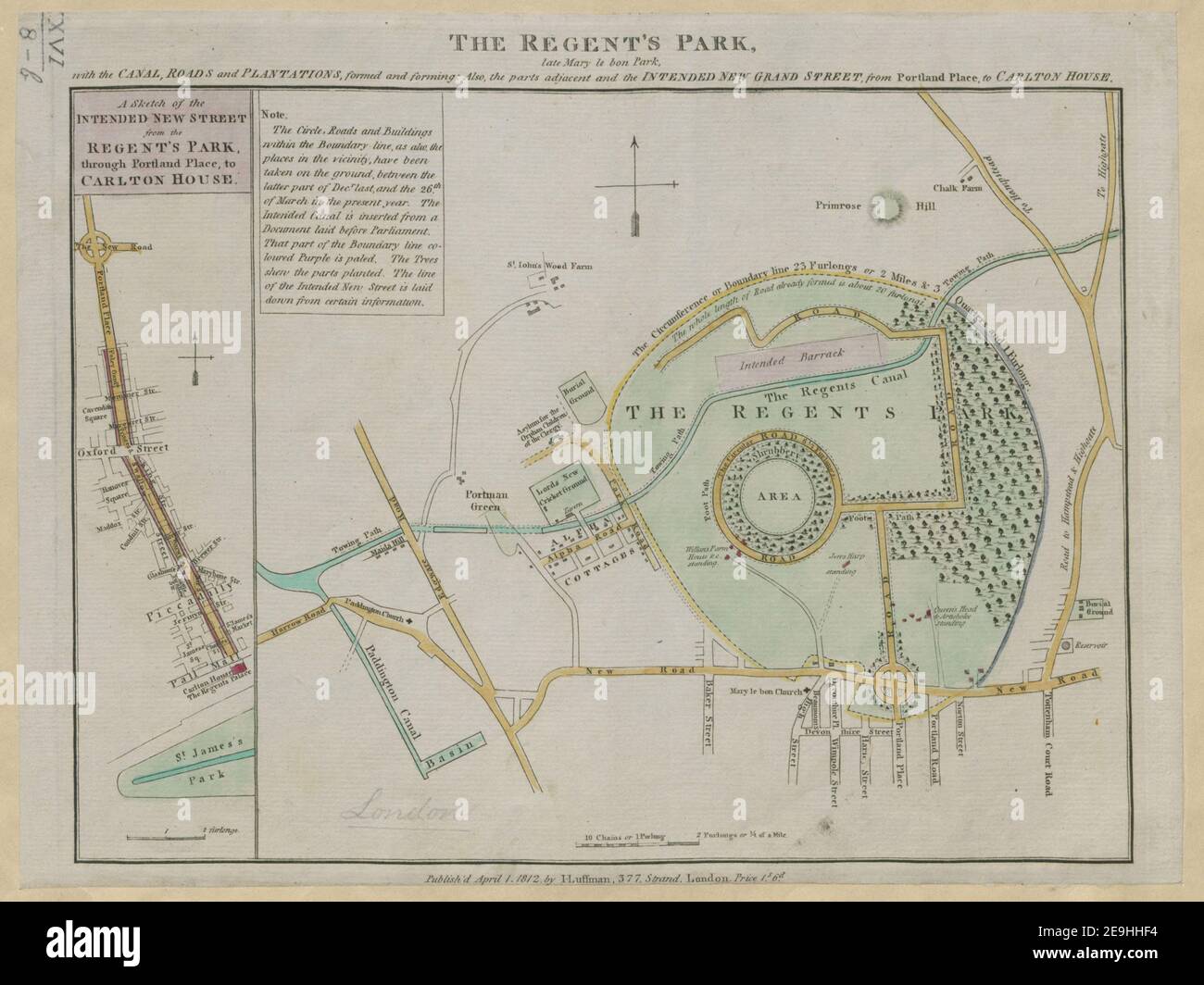 THE REGENT'S PARK, Map information: Title: THE REGENT'S PARK, ; 26.8.b ...