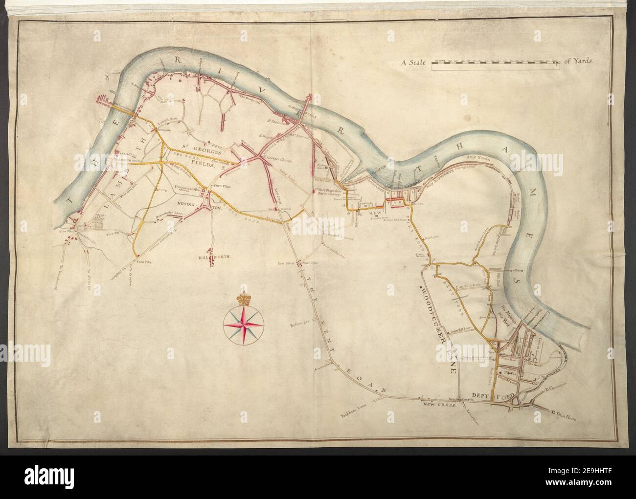 Map of the Thames between Vauxhall and Deptford . Map information ...