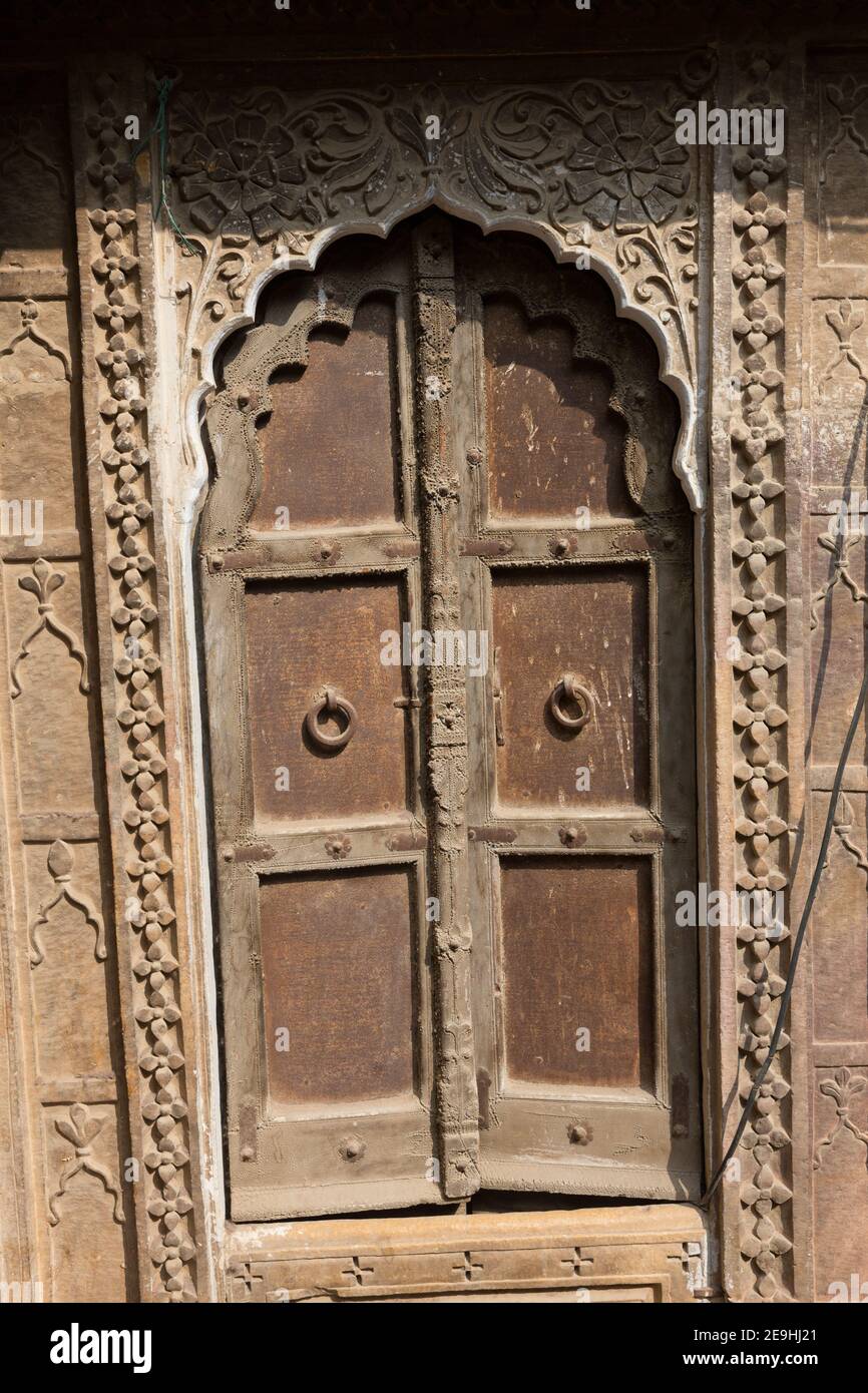 India Jaisalmer Old Haveli Door, Jaisamler Stock Photo - Alamy