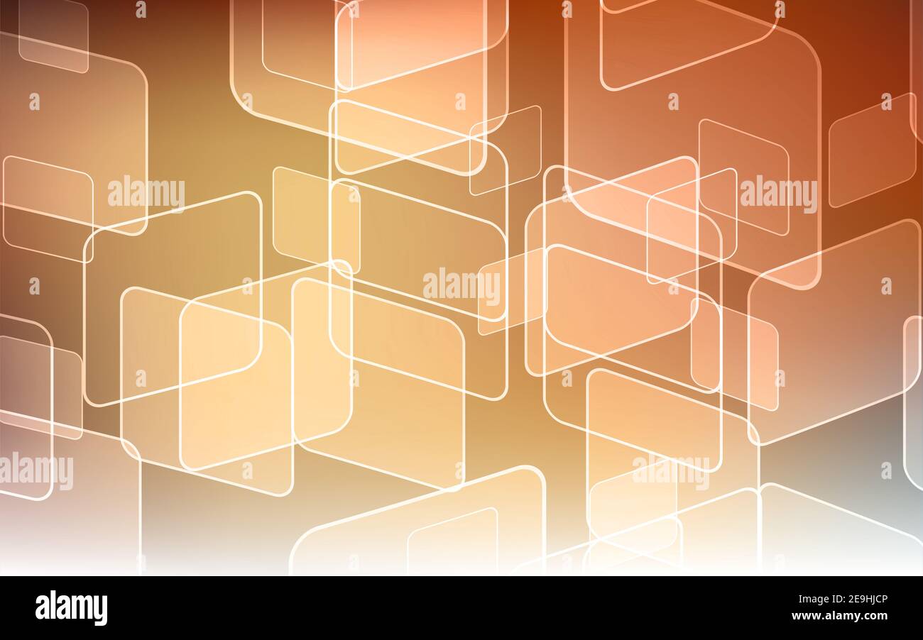 Abstract wide technology background with hexagons and gear wheels. Hi ...