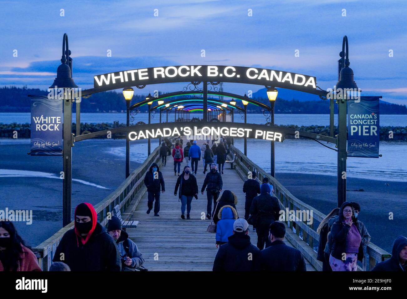 Canada's longest pier, White Rock, British Columbia, Canada Stock Photo ...