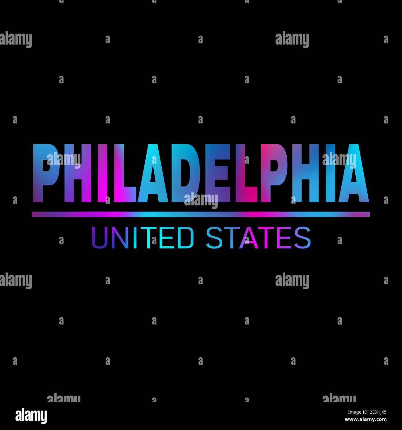 Philadelphia. Colorful typography text banner. Vector the word ...