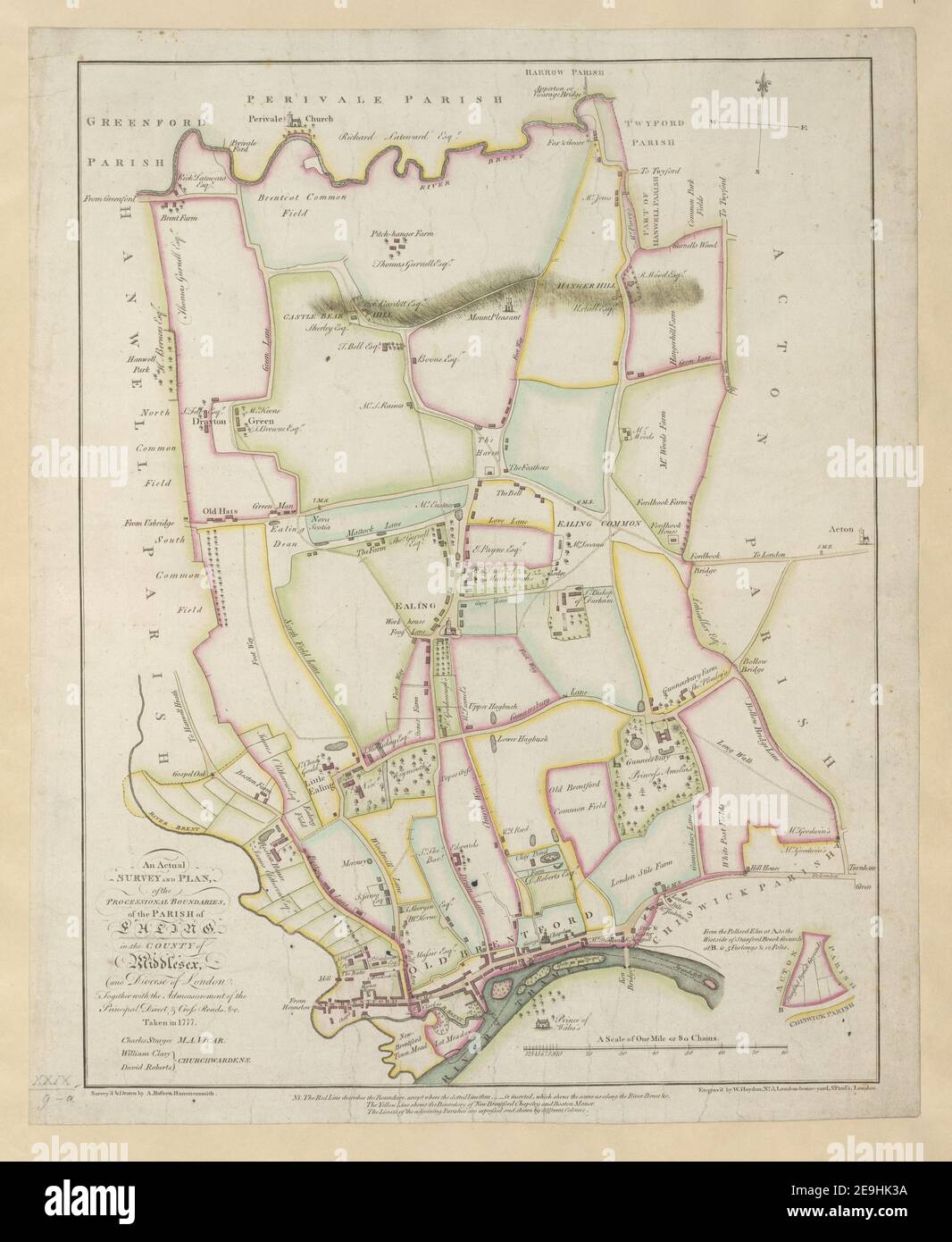 County of middlesex map hi-res stock photography and images - Alamy