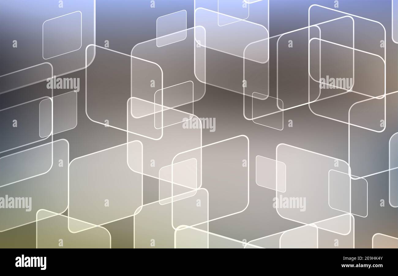 Abstract wide technology background with hexagons and gear wheels. Hi ...