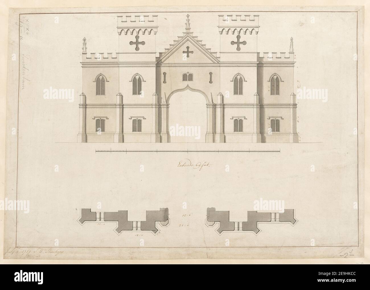 Design for a building at Eythrope House in Buckinghamshire . Visual ...