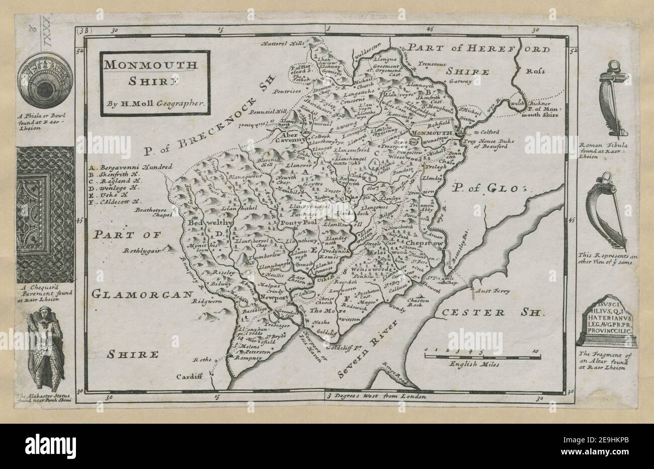 Monmouth map hi-res stock photography and images - Alamy