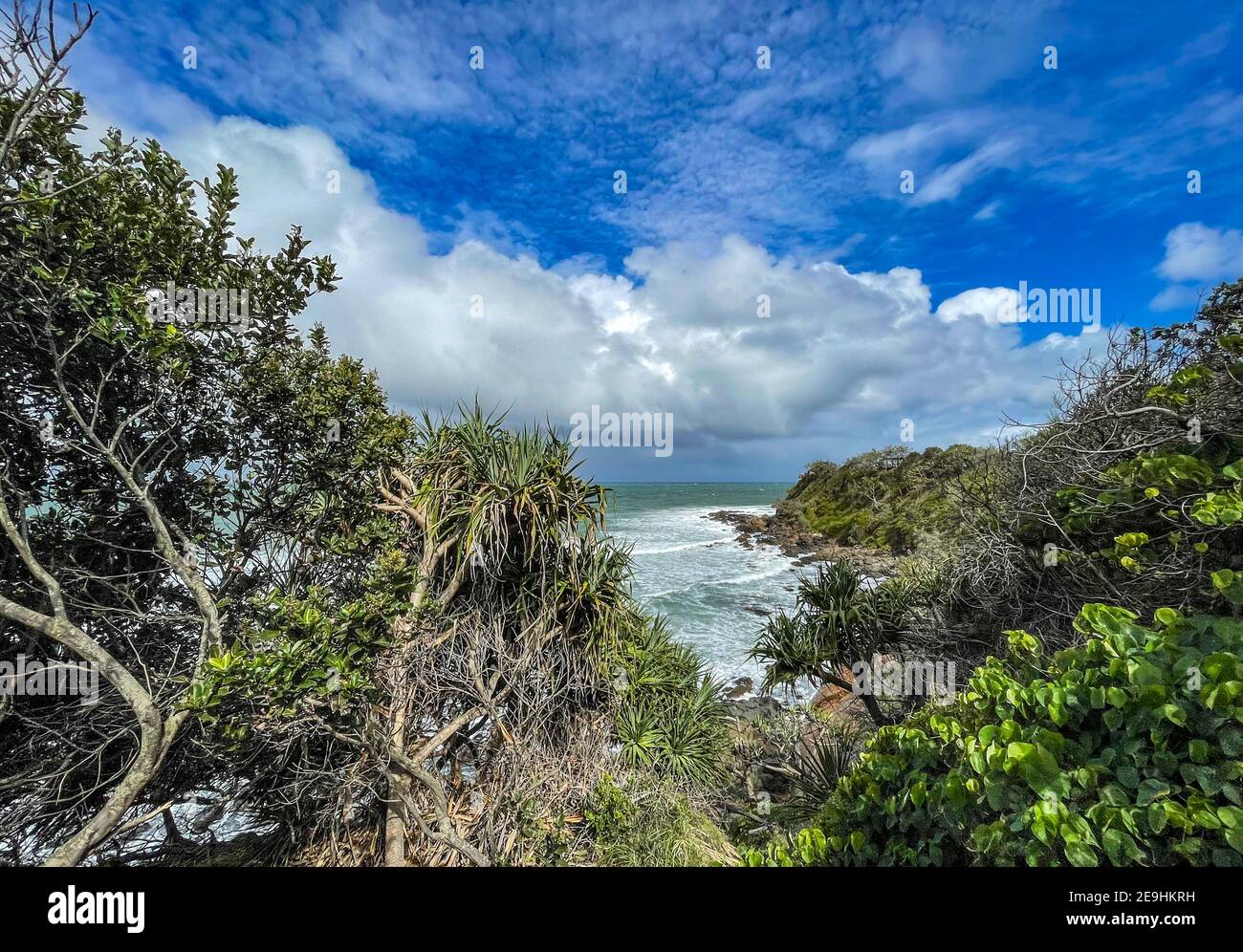View of the Point Perry rocky headland that marks the Southern end of ...